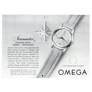Omega | Art | 953 Omega Seamaster Calendar Watch Vintage Print Ad ...